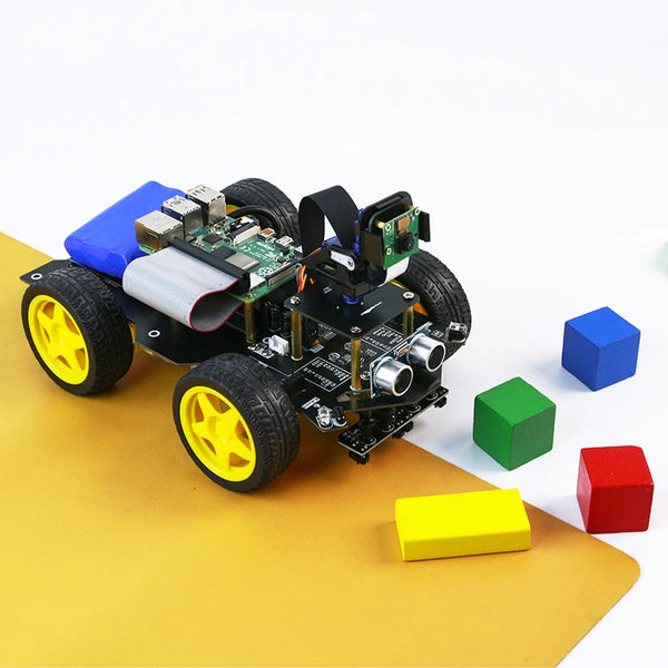 Raspberry Pi 5 Smart AI Vision 4WD Robot Car Electronic Kit DIY Learn